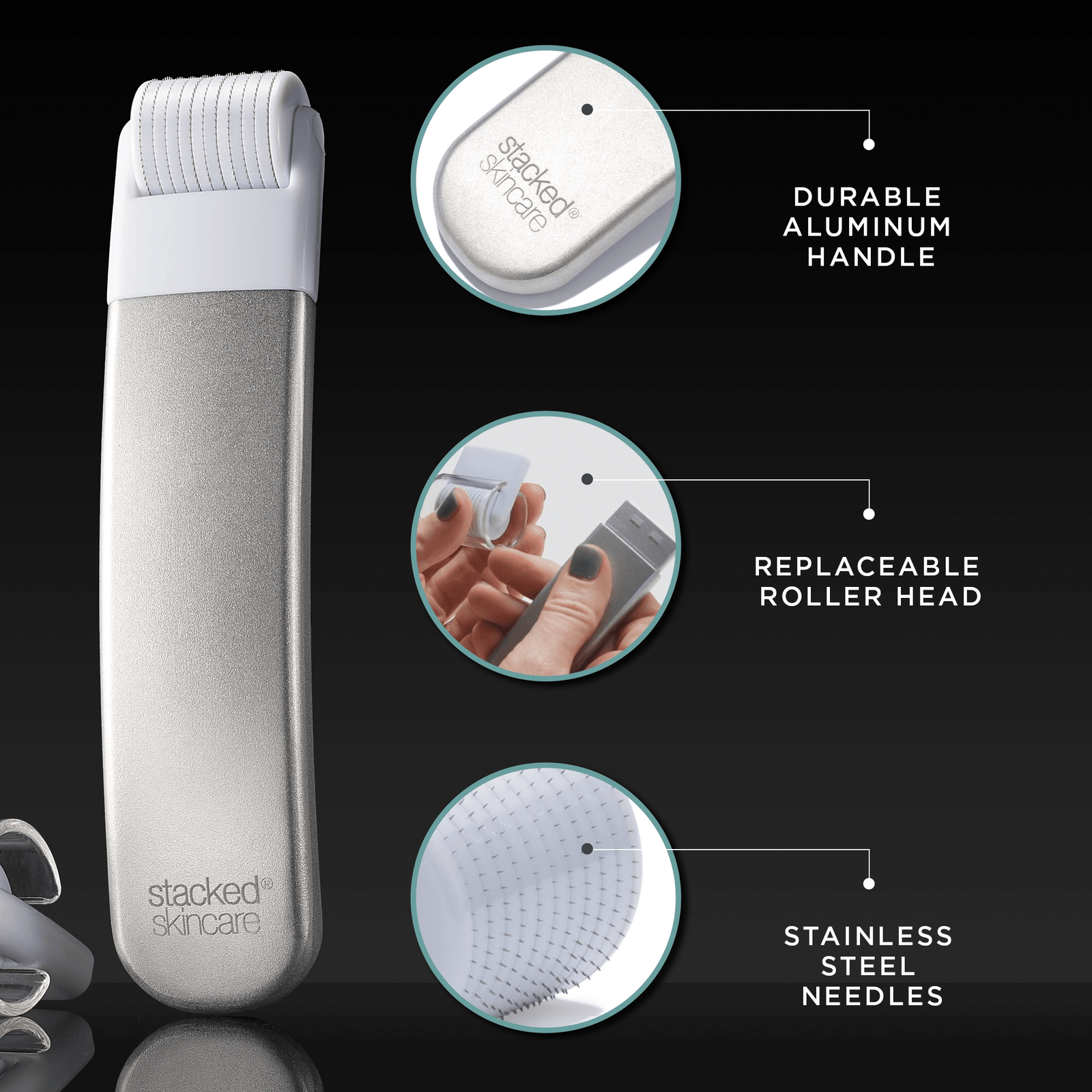 Best Microneedling Face Tool - Derma Roller | StackedSkincare